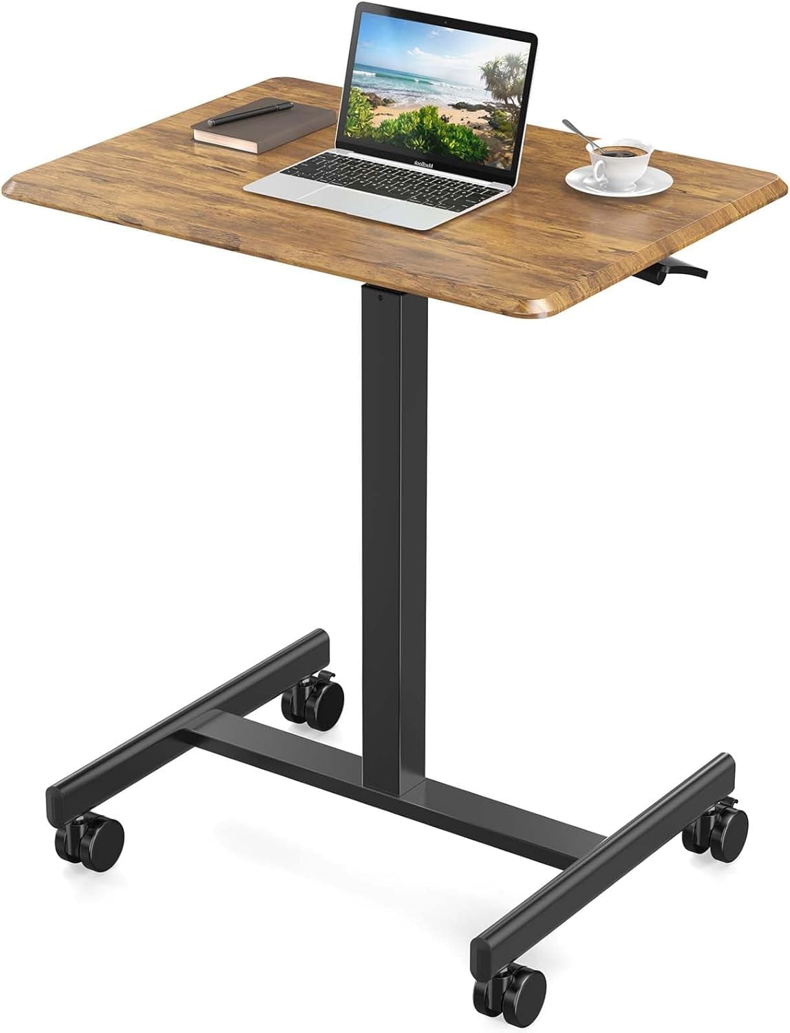 Mobile Small Standing Desk, Portable Laptop Desks with Lockable Wheels ...