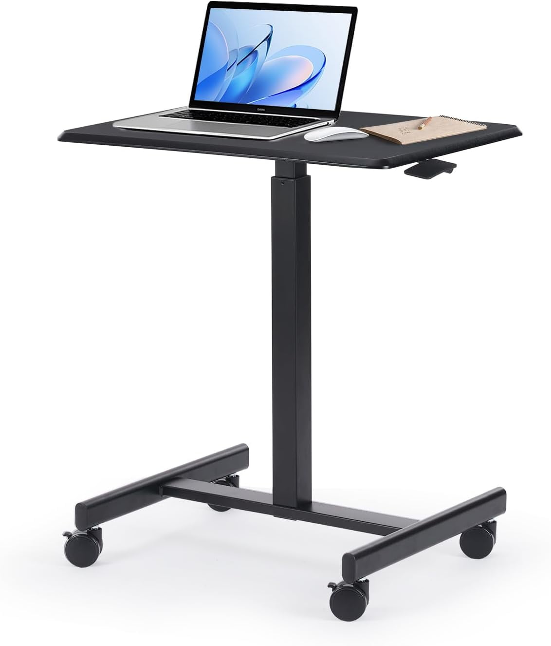 Mobile Small Standing Desk, Portable Sit Stand Rolling Laptop Table ...