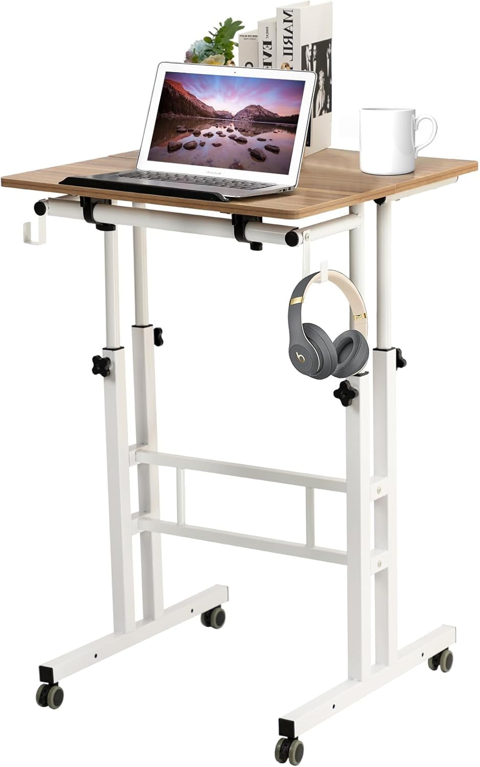 With Power Laptop Table, Airlift, Adjustable Laptop Table, Costway With ...