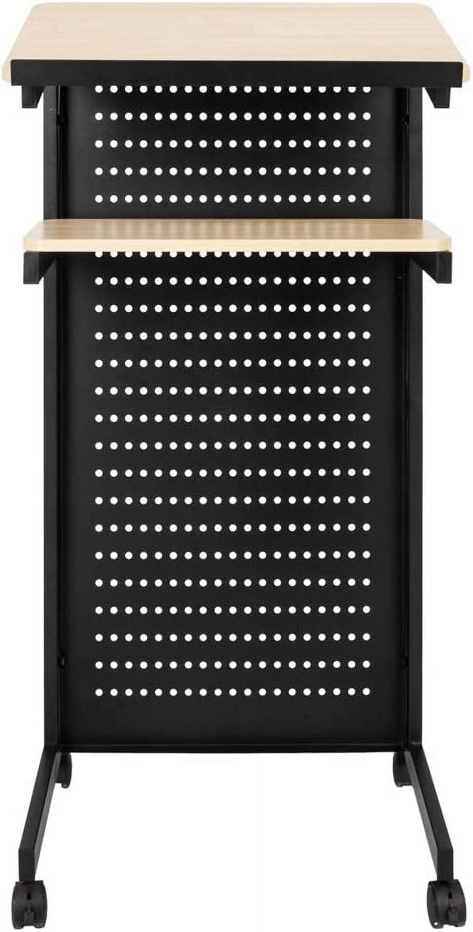 Mobile Stand Up Lectern Podium with Wheels, Portable Speech Teach ...