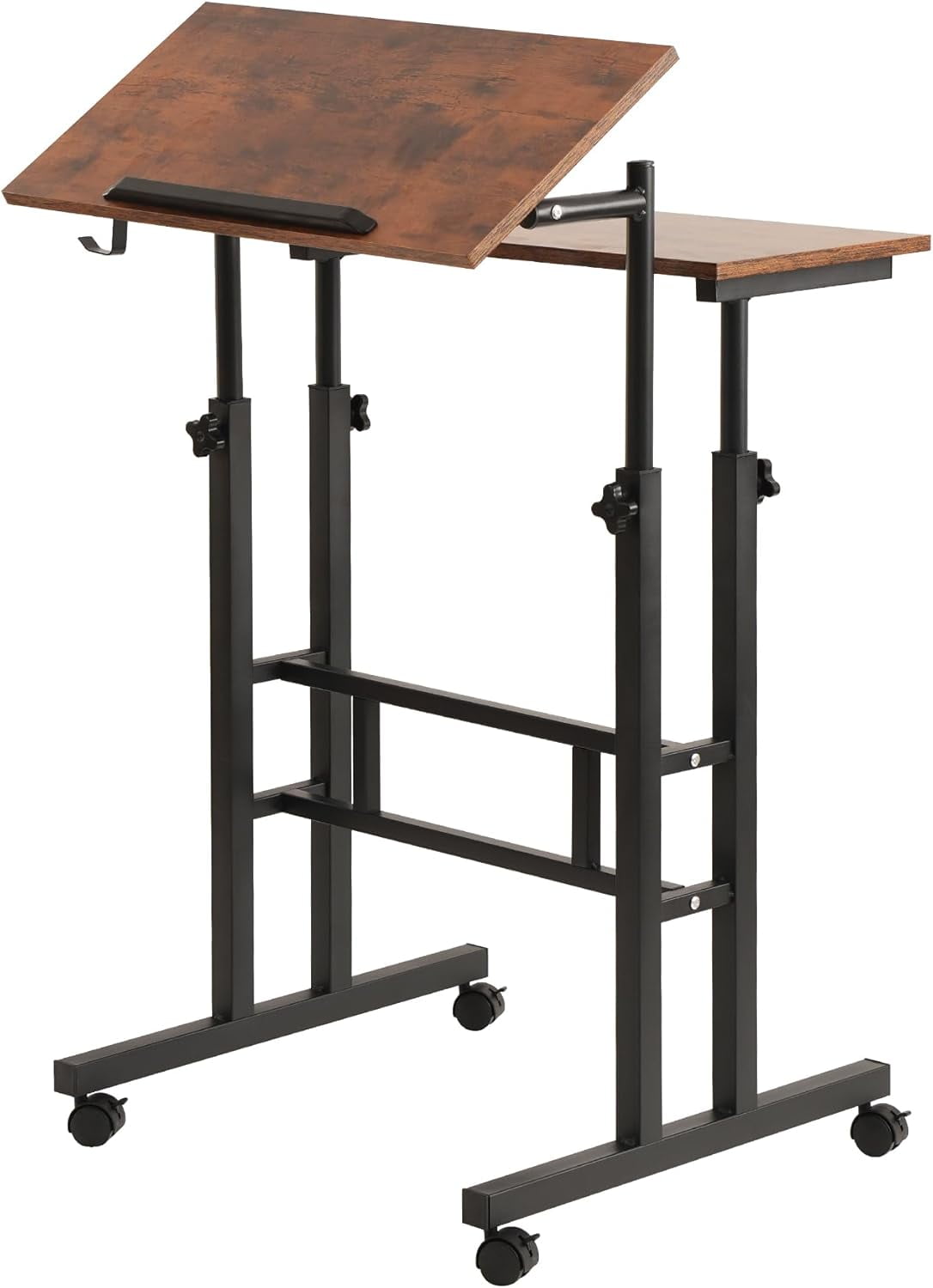 Mobile Standing Desk Adjustable Height Portable Stand Up Desk Computer ...