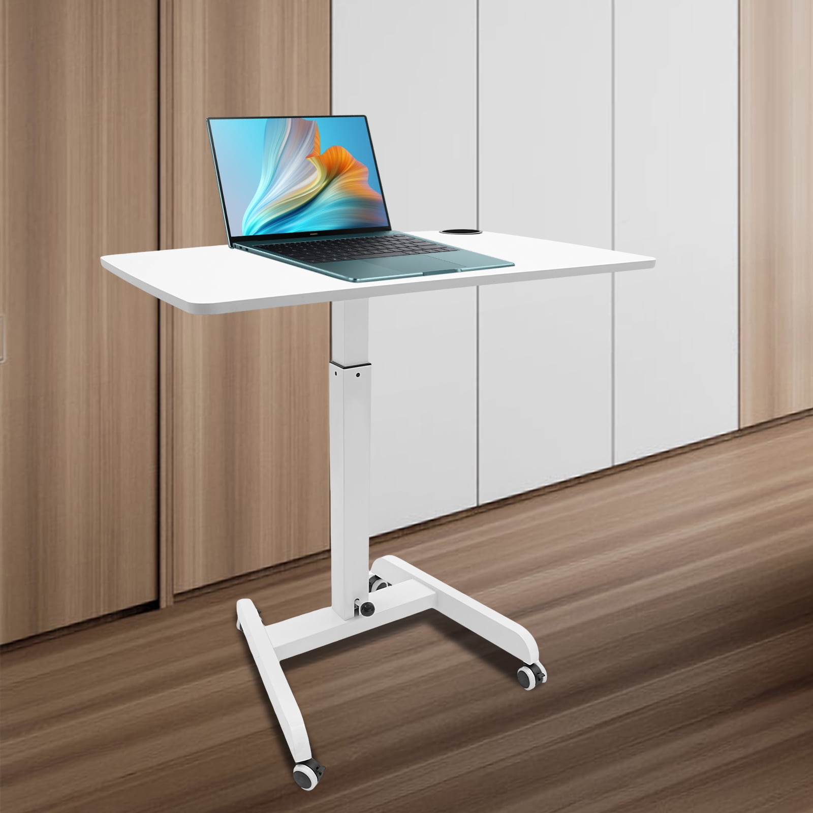 Mobile Standing Desk, Anti-bump Rounded Corners Standing Desk with ...