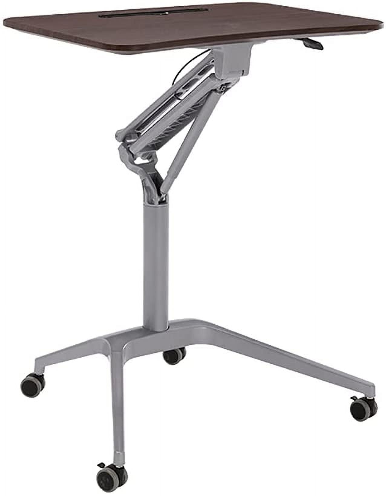 Mobile Standing Desk Computer Desk Height Adjustable Rolling Laptop ...