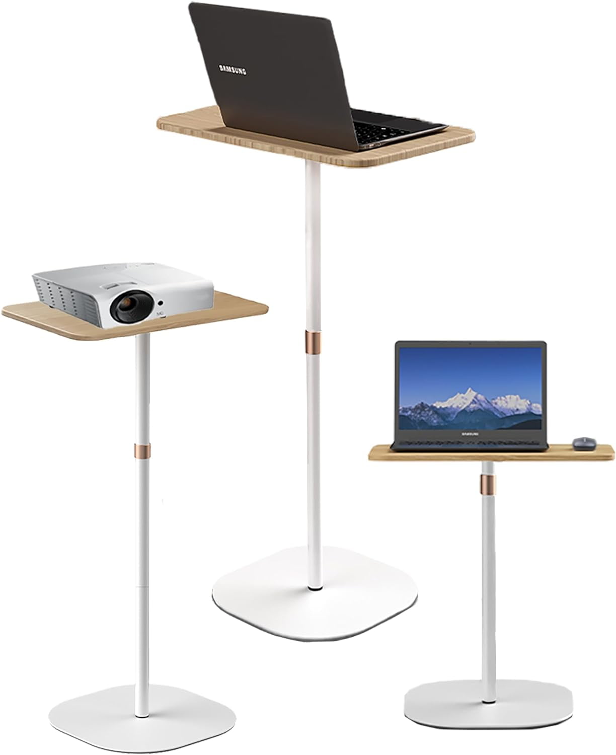 Mobile Standing Desk Height Adjustable Floor Laptop Stand, Computer ...