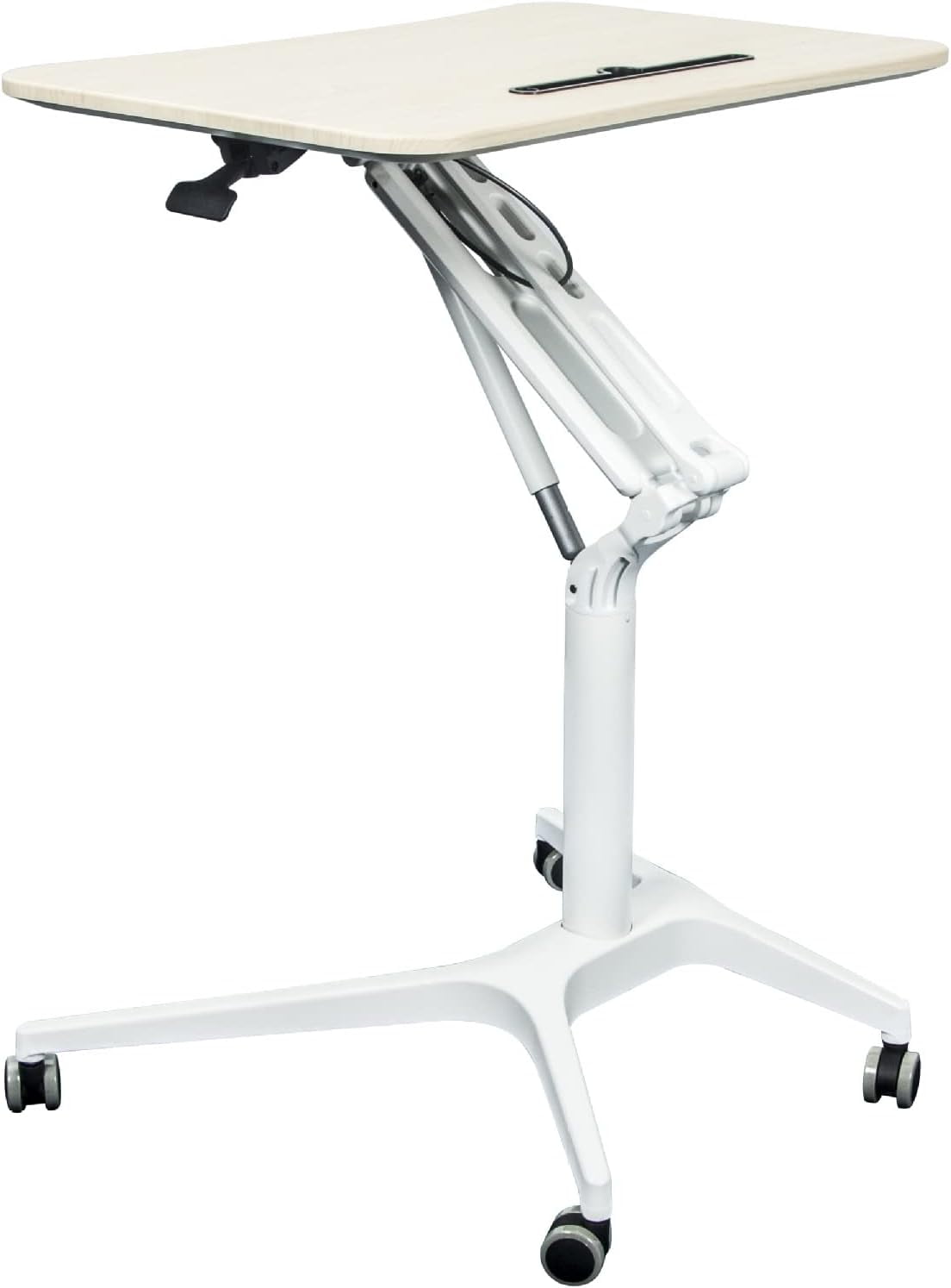 Mobile Standing Desk Height Adjustable Pneumatic Rolling Sit Stand Desk ...