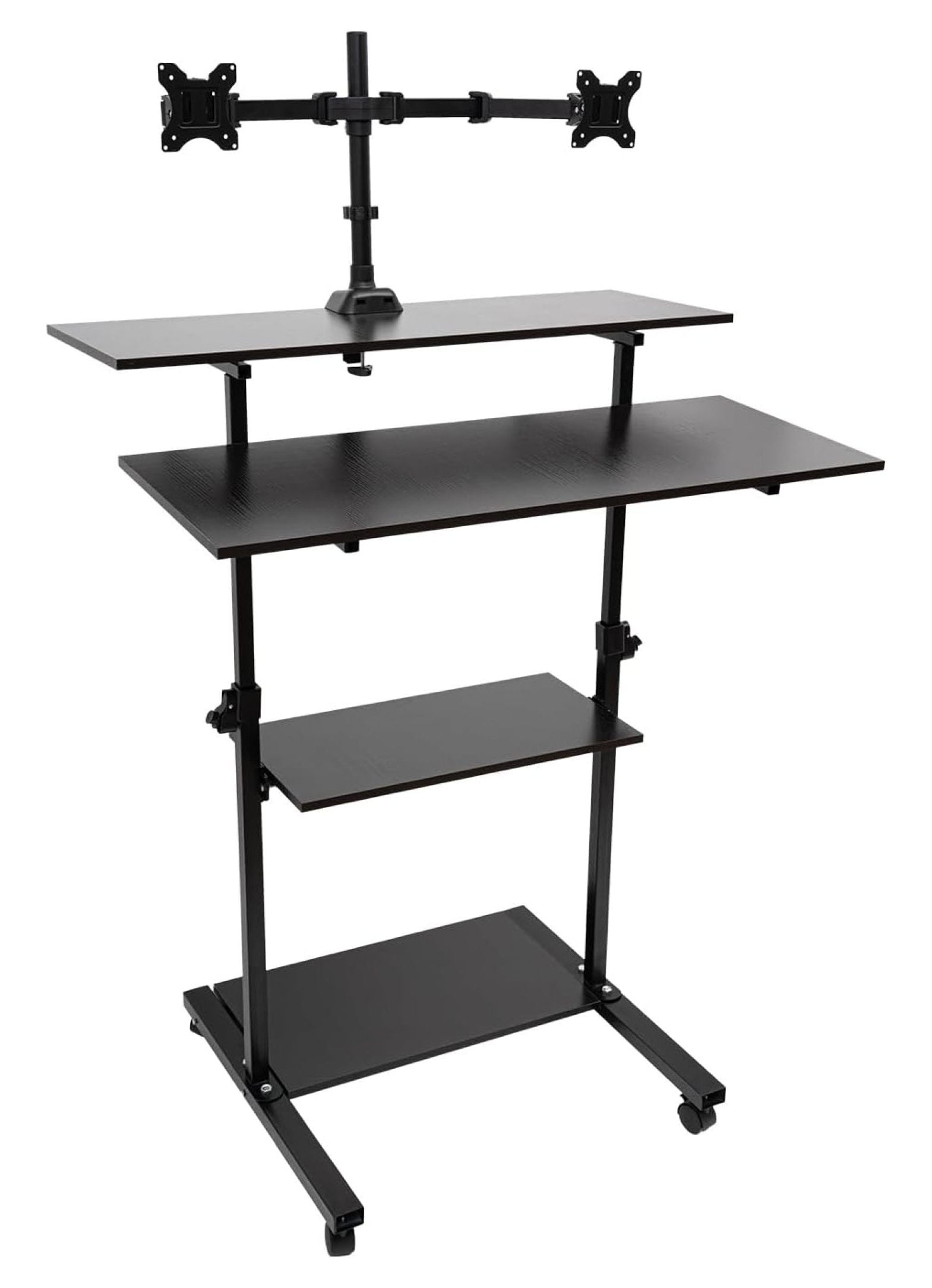 Mobile Standing Desk, Height Adjustable Rolling Desk Laptop Desk Mobile ...