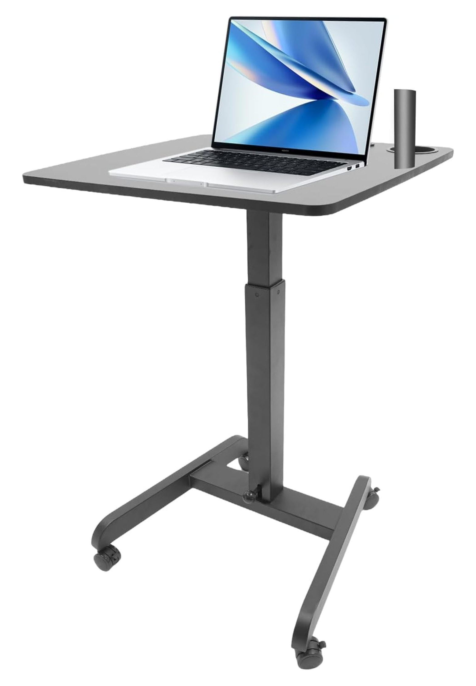 Mobile Standing Desk, Lectern with Wheels, Podium Stand Height ...