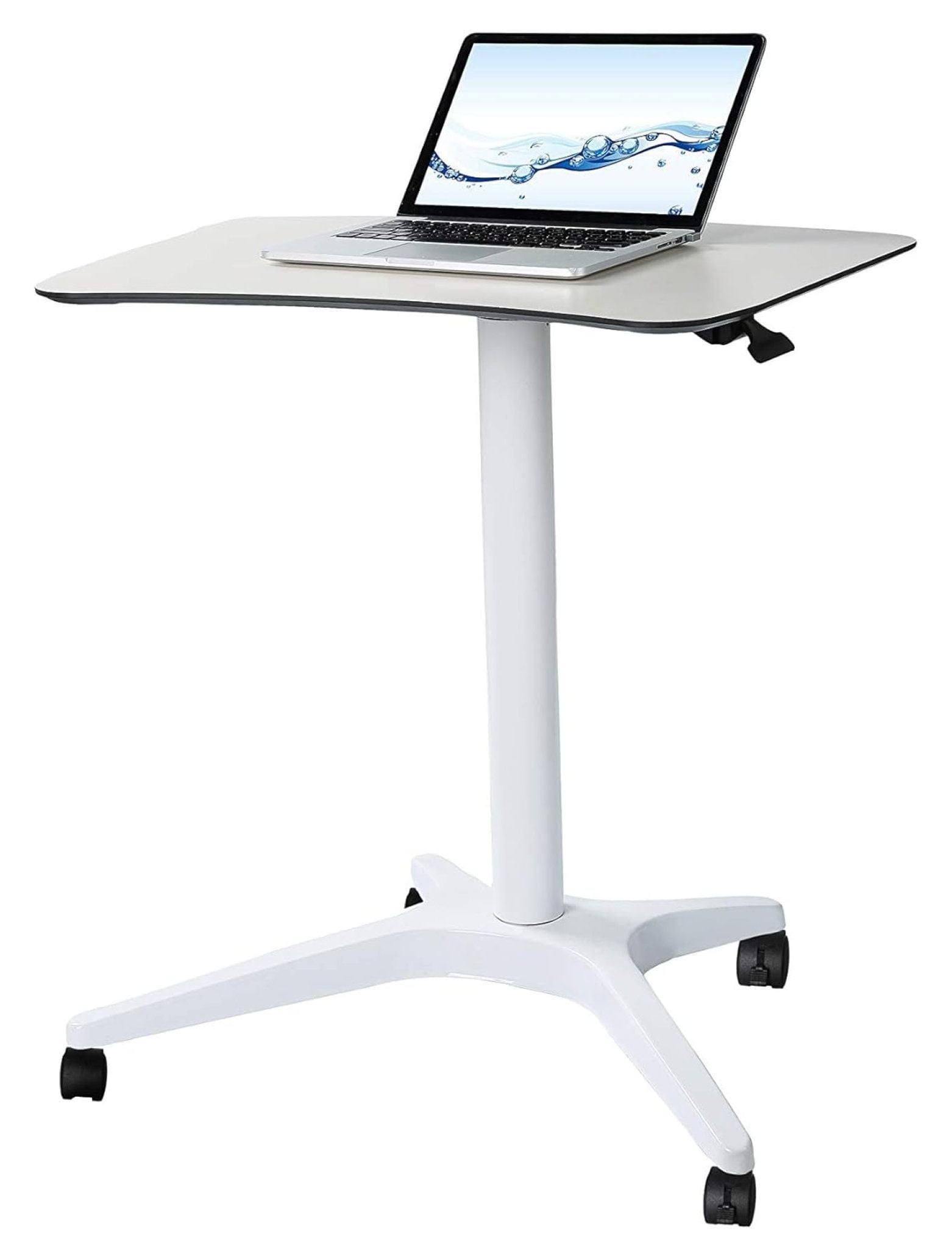 Mobile Standing Desk,Pneumatic Height Adjustable Laptop Desk, Mobile ...
