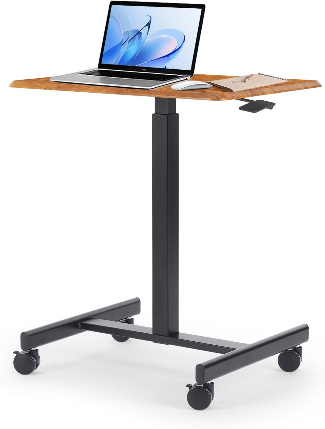 Mobile Standing Desk, Portable Sit Stand Rolling Laptop Table with ...