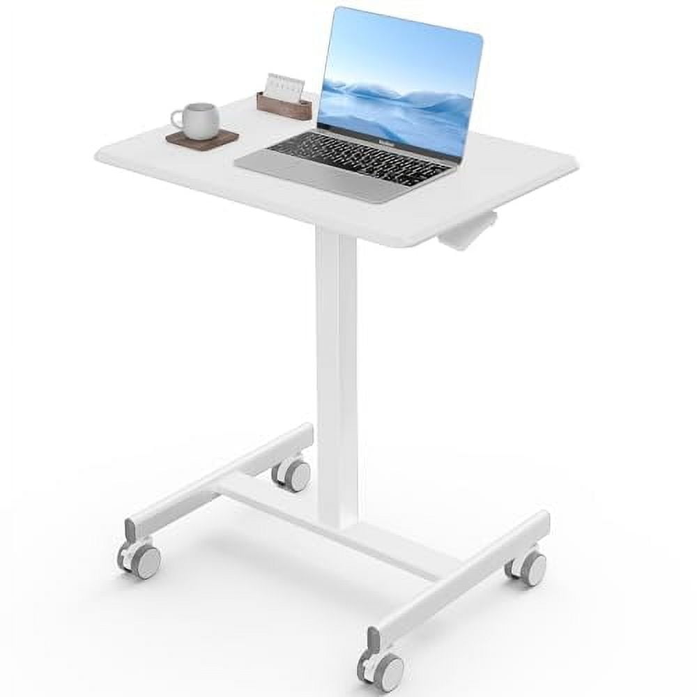 Mobile Standing Desk Rolling Laptop Stand with Wheels, Adjustable ...
