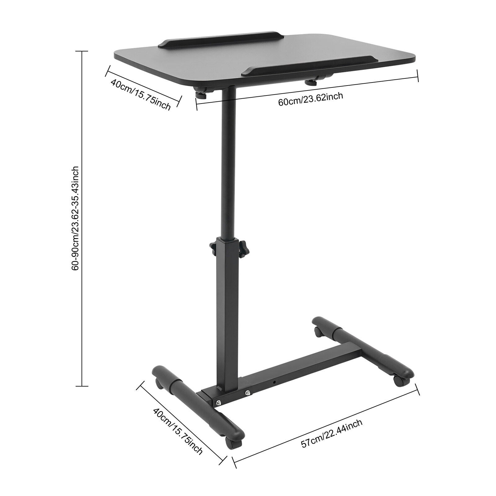 Mobile Standing Desk Rolling Laptop Table Adjustable Hospital & Home ...
