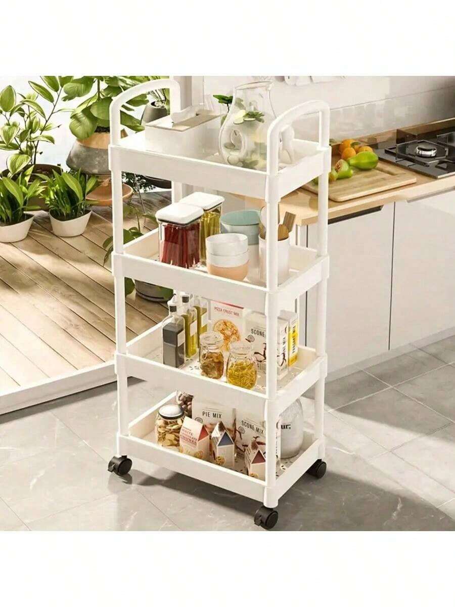 Mobile Storage Cart - Detachable Tiered Design With 360 ° Swivel Wheels ...