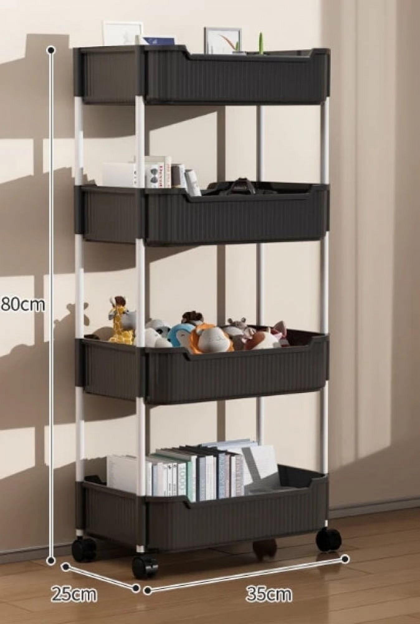 Mobile Storage Rack Trolley Kitchen Bathroom Bedroom Multi Storey ...