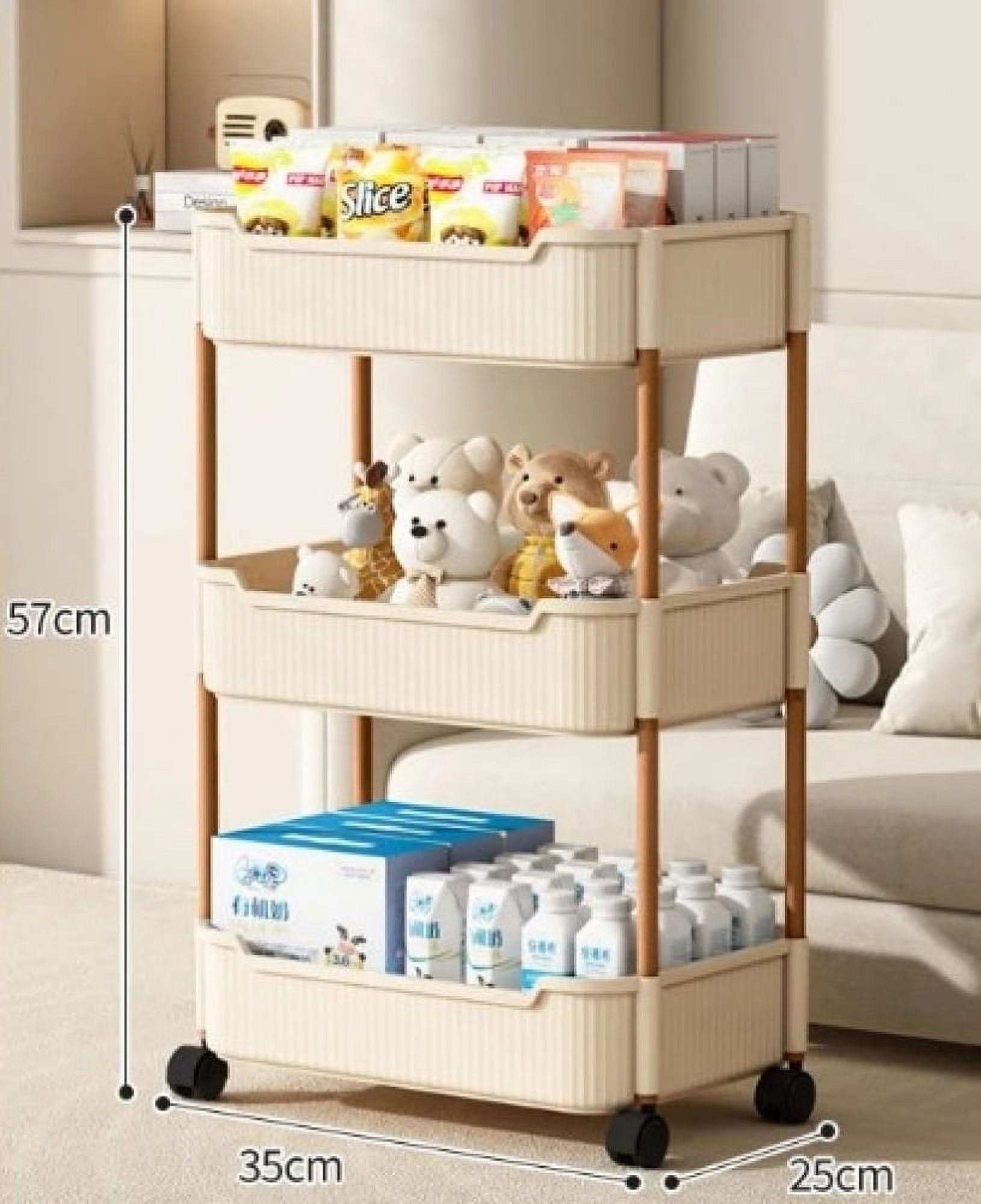 Mobile Storage Rack Trolley Kitchen Bathroom Bedroom Multi Storey ...
