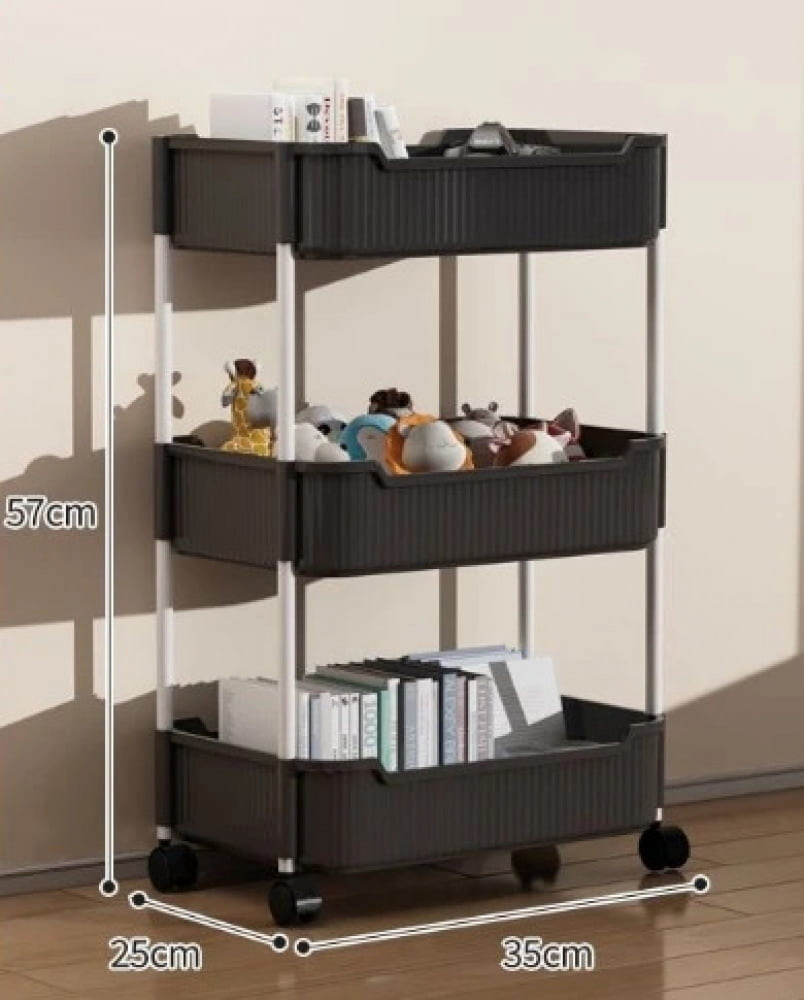 Mobile Storage Rack Trolley Kitchen Bathroom Bedroom Multi Storey ...
