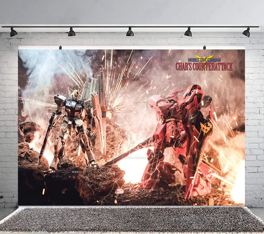 Mobile Suit Gundam Char's Counterattack Backdrop Banner Party Supplies ...