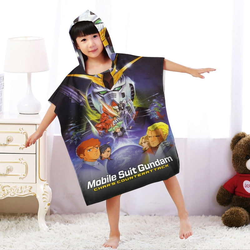 Mobile Suit Gundam Char's Counterattack Hooded Beach Towel Poncho for ...