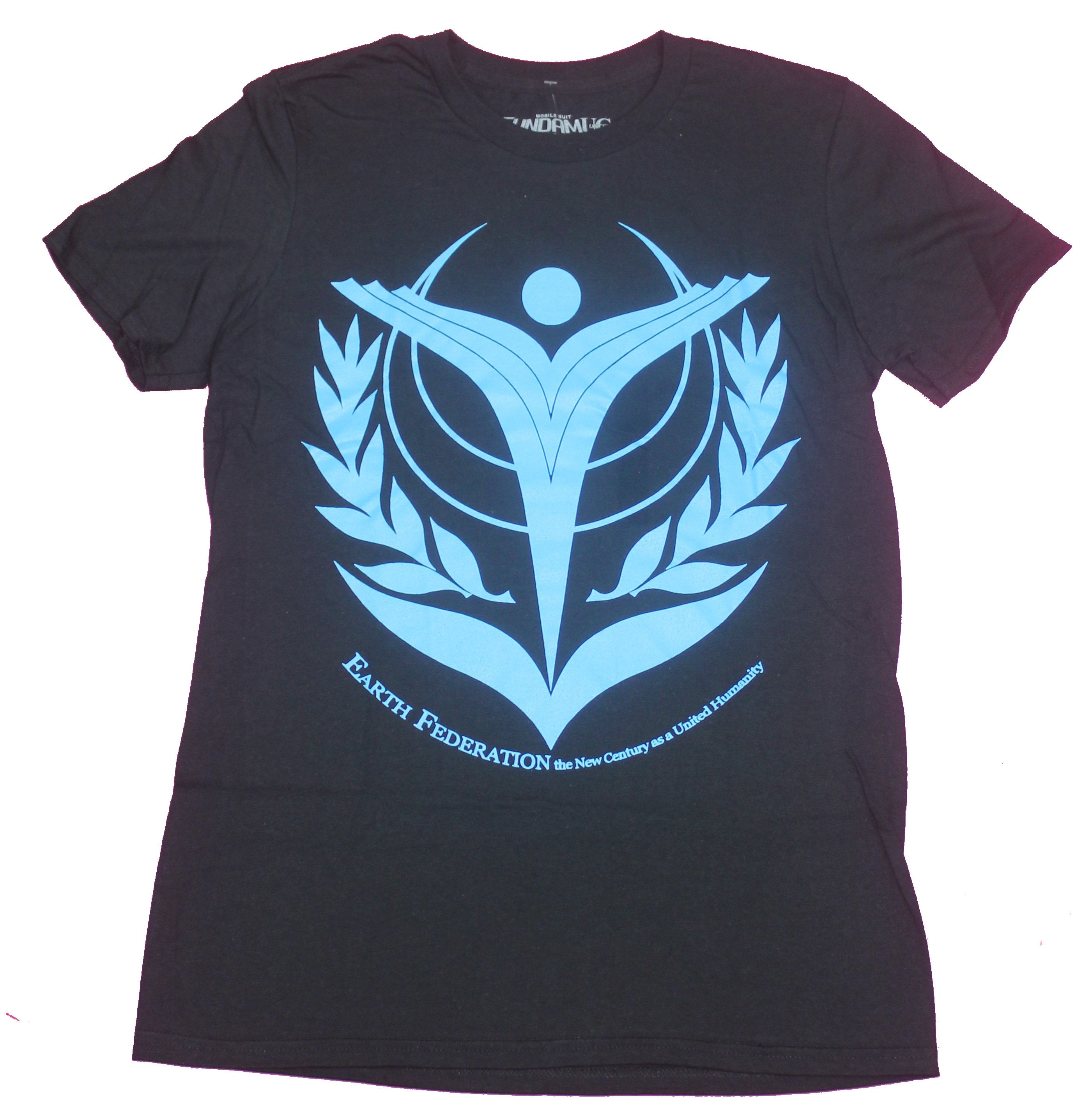 Mobile Suit Gundam Mens T-Shirt- Earth Federation Blue Logo Crest ...