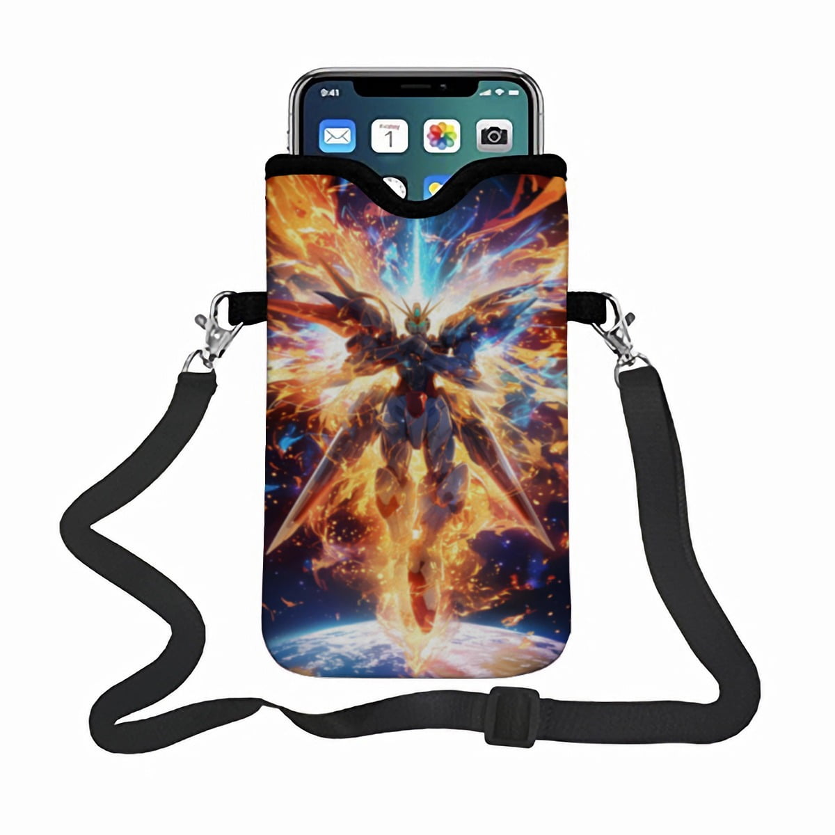 Mobile Suit Gundam SEED Freedom phone satchel, featuring an adjustable ...