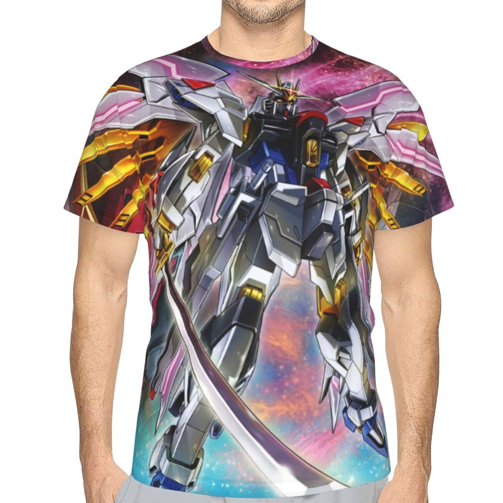 Mobile Suit Gundam Shirt 3d Printed T Shirt Crewneck Short Sleeve Top ...