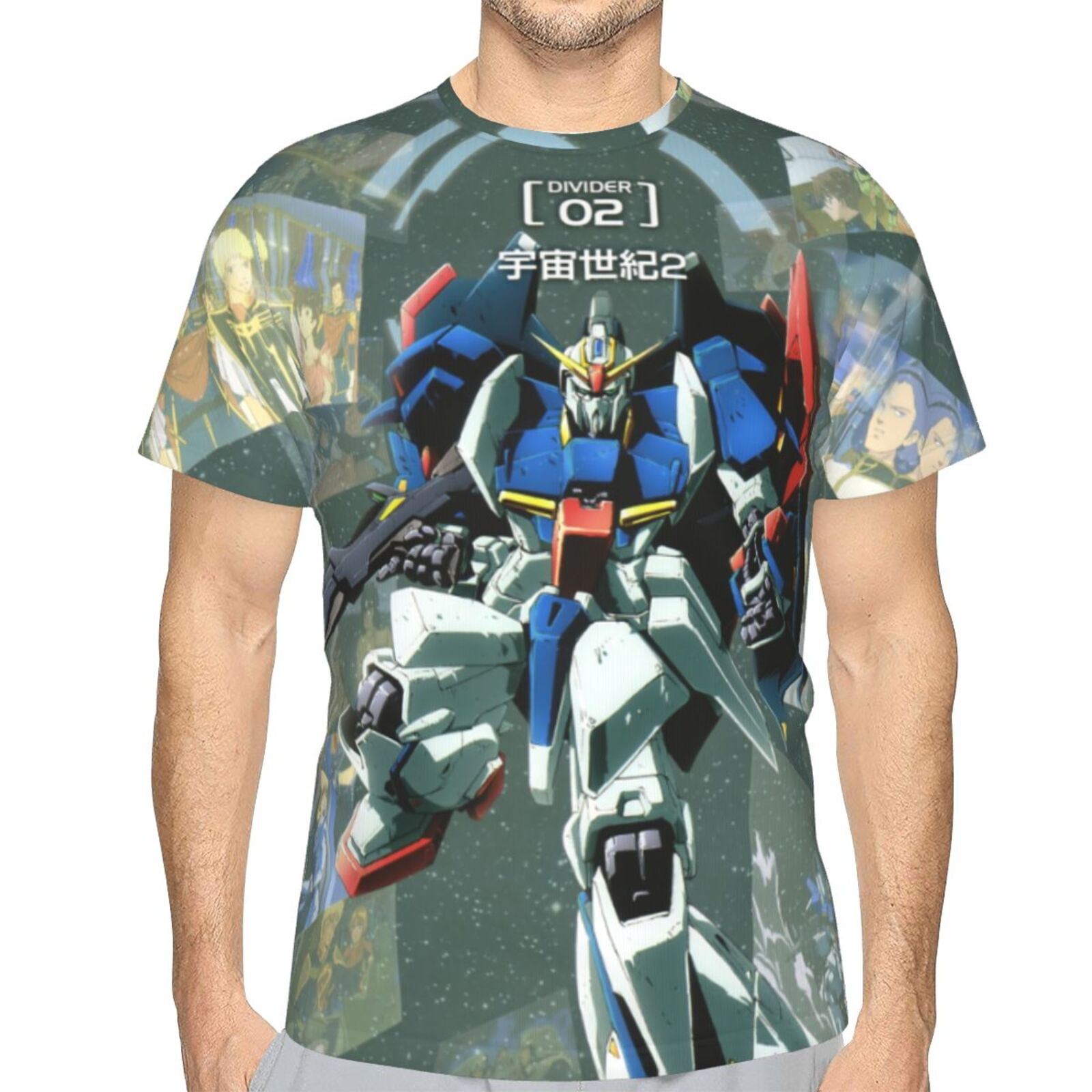 Mobile Suit Gundam Shirt 3d Printed T Shirt Crewneck Short Sleeve Top ...