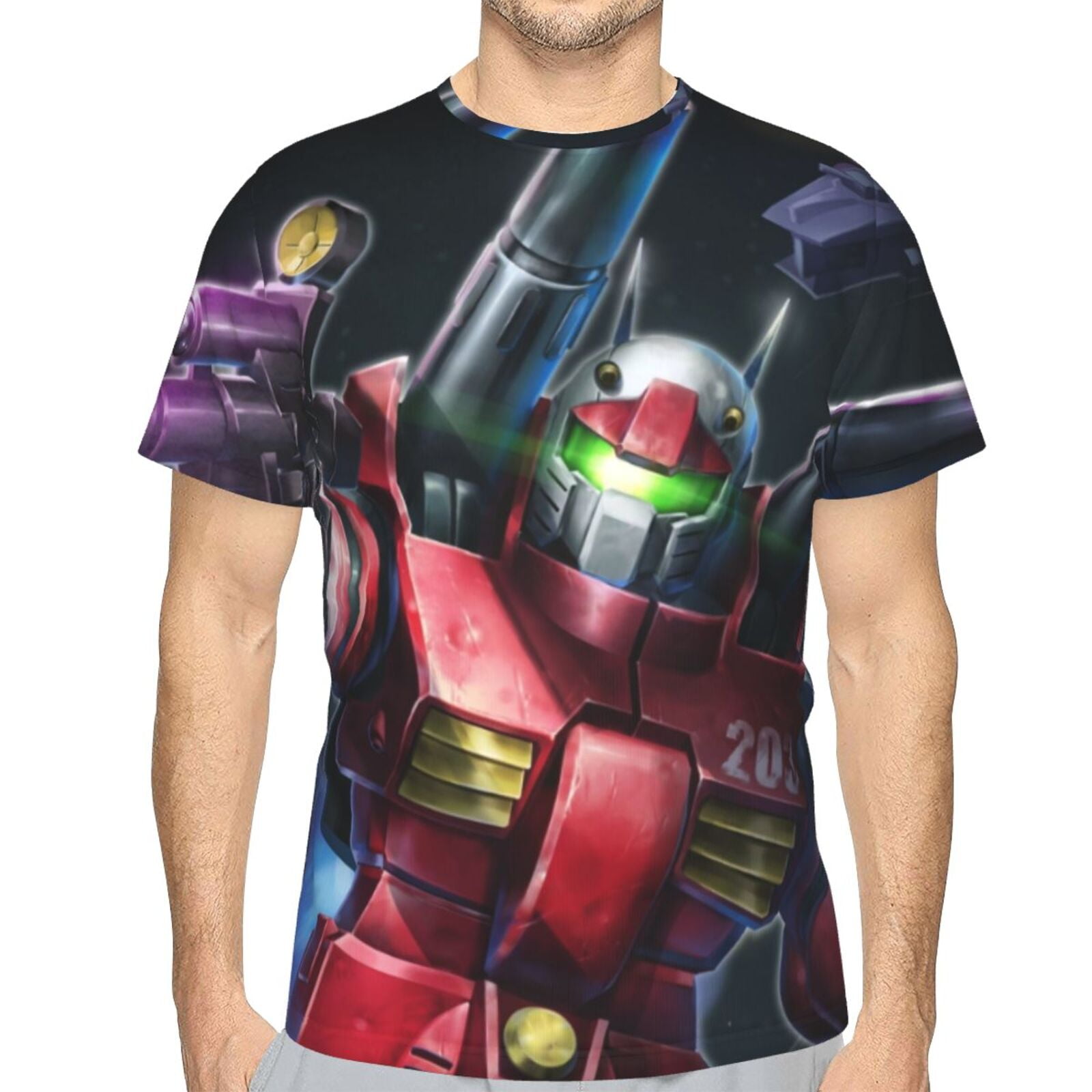 Mobile Suit Gundam Shirt 3d Printed T Shirt Crewneck Short Sleeve Top ...