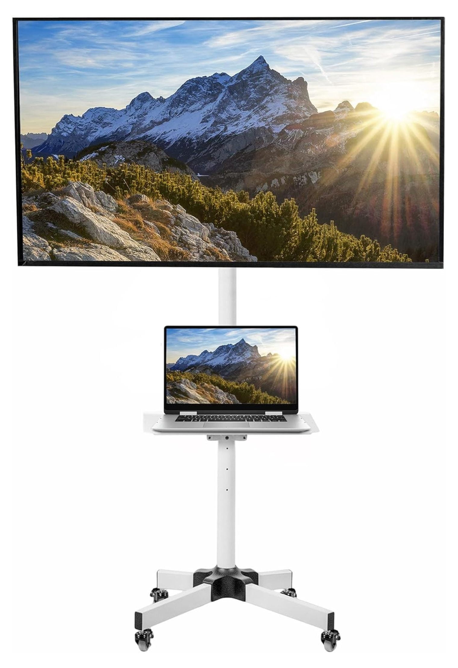 Mobile TV Cart for 13 to 60 inch Screens up to 55 lbs, LCD LED OLED 4K ...