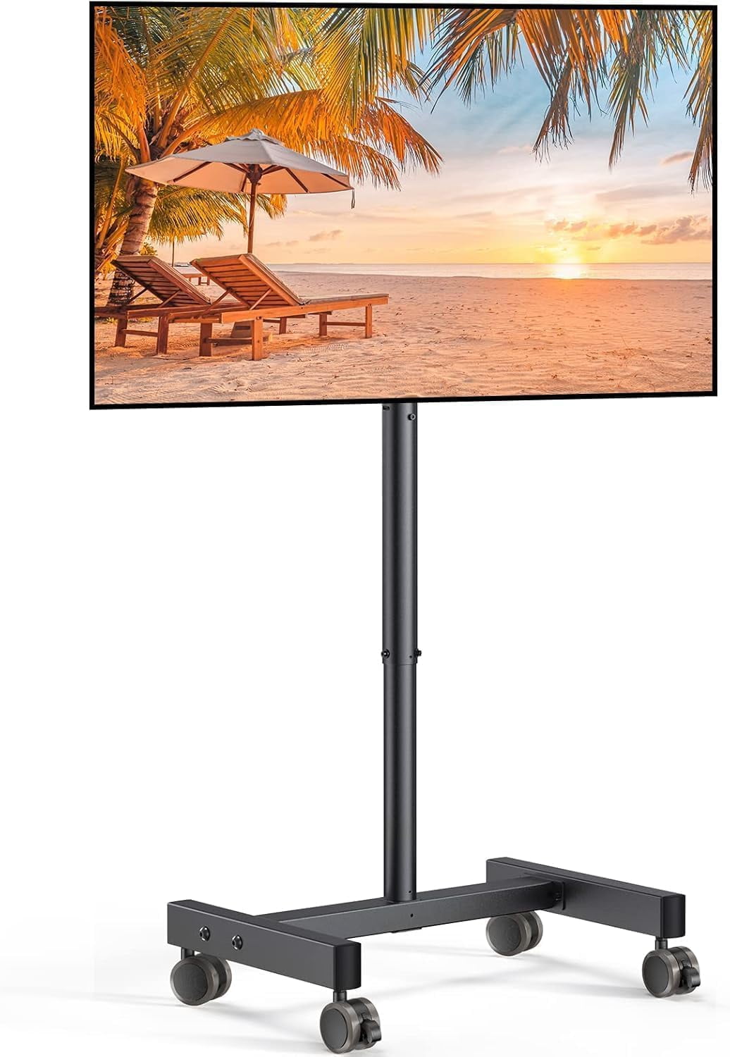 Mobile TV Cart, Rolling TV Stand for 13-50 inch with 30° Tilt Universal ...