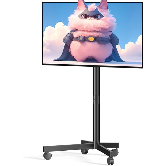 Mobile TV Cart Rolling TV Stand for 23-60 Inch LCD LED OLED Flat Curved ...