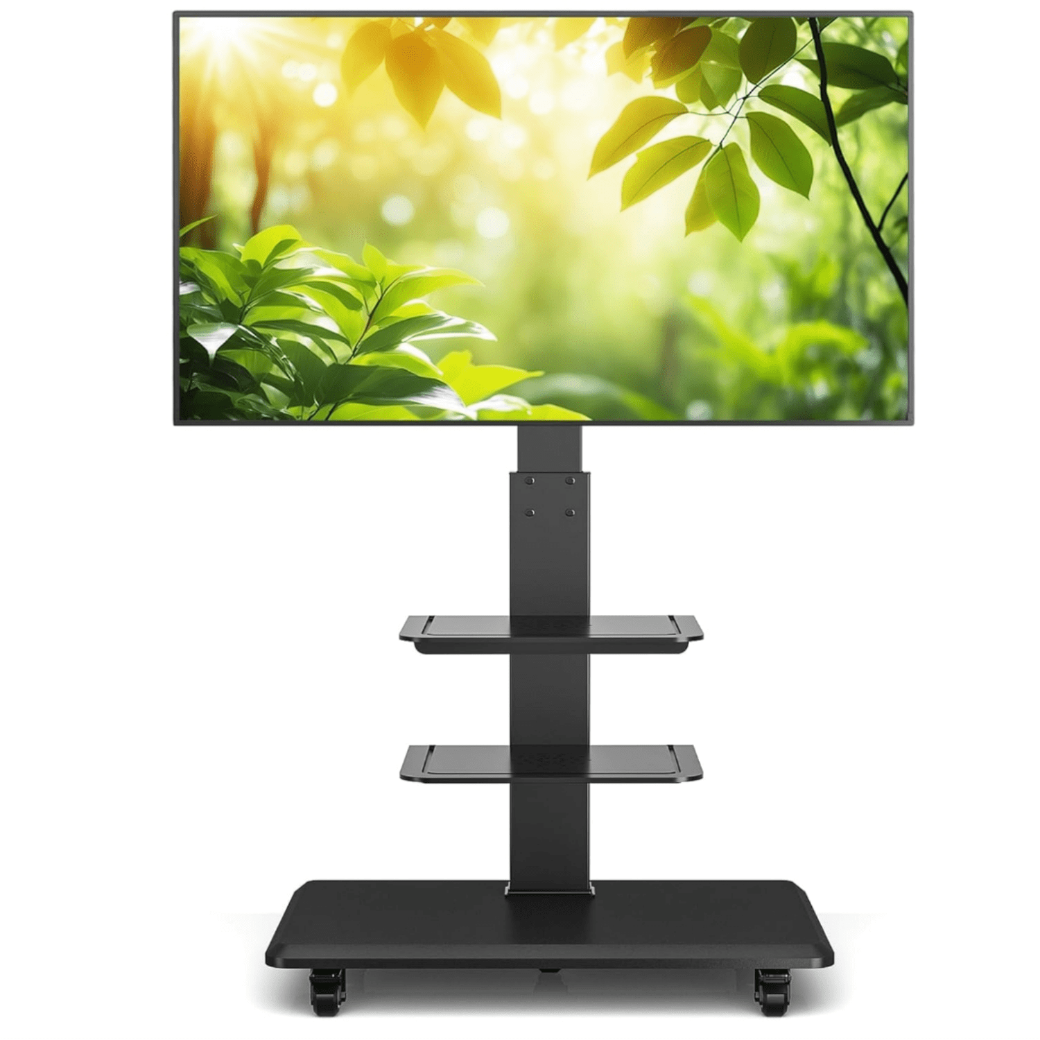 Mobile TV Cart Rolling TV Stand for 40-75 Inch Flat/Curved TVs, Tall ...