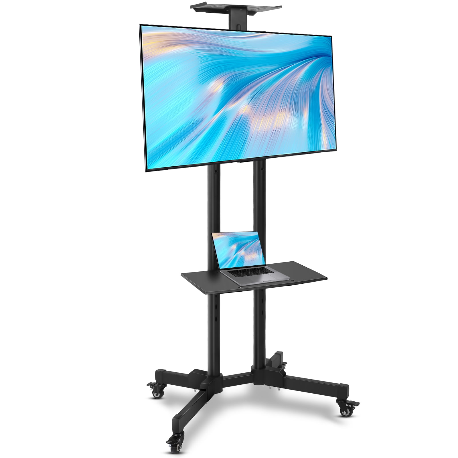Mobile TV Cart for 32-75 Inch LED LCD Flat/Curved TVs, Height ...