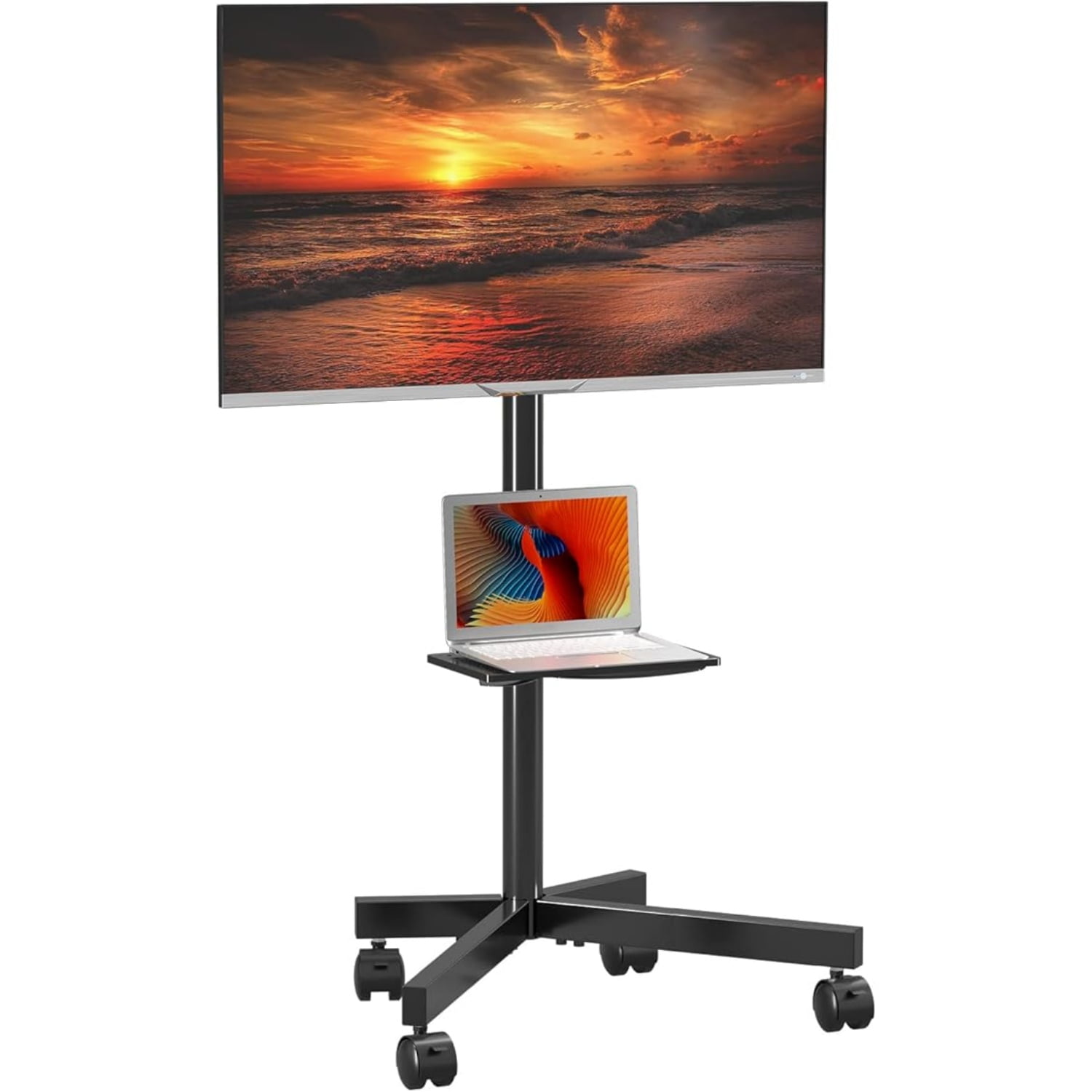 Mobile TV Carts on Wheels for 21-60 Inch Flat/Curved Panel Screens TVs ...