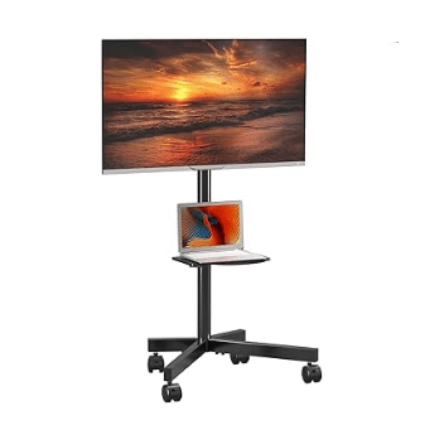 Mobile TV Carts on Wheels for 21-60 Inch Flat/Curved Panel Screens TVs ...