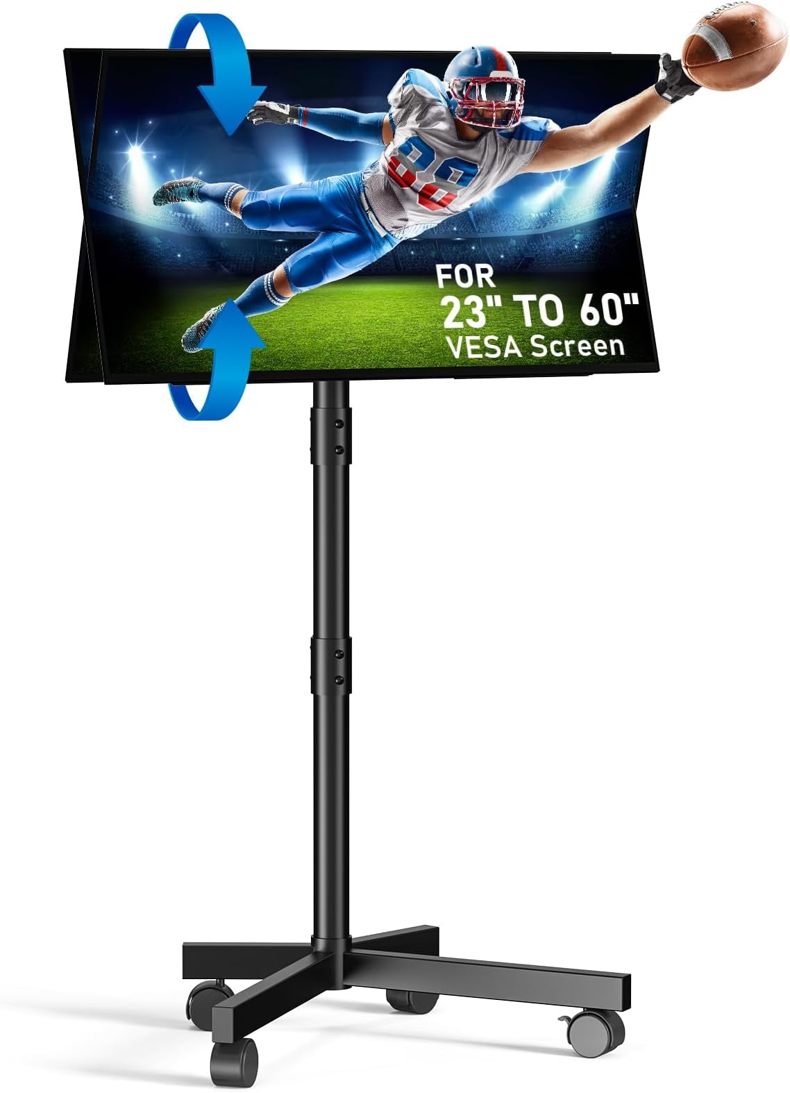 Mobile TV Stand for 23-60 Inch LCD OLED Flat Panel Curved Screen TVs up ...