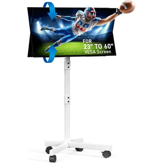 Mobile TV Stand for 23-60 Inch LCD OLED Flat Panel Curved Screen TVs up ...