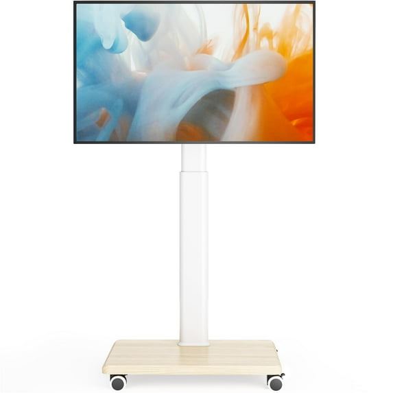 Mobile TV Stand for 27 to 65 Inch TVs,Portable Rolling TV Cart on ...