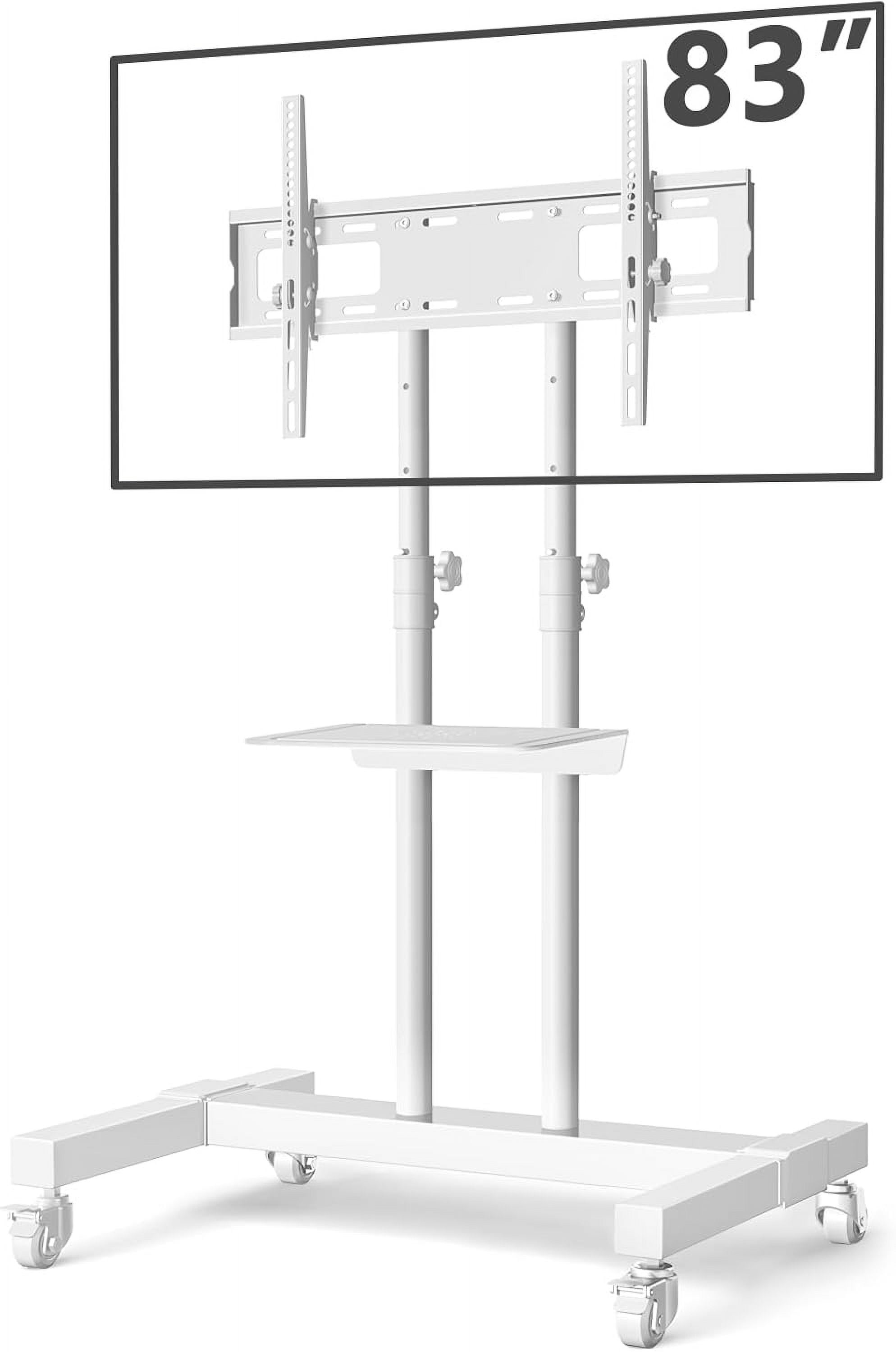 Mobile TV Stand Rolling TV Cart Floor Stand with Mount on Lockable ...
