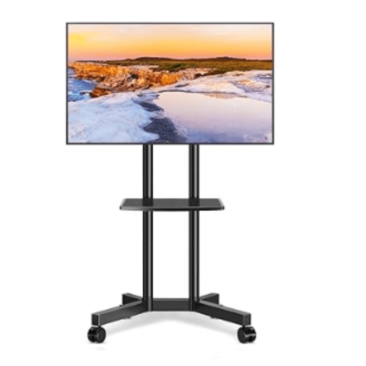 Mobile TV Stand with Upgraded Wheels for 32-75 Inch TVs up to 88 lbs ...