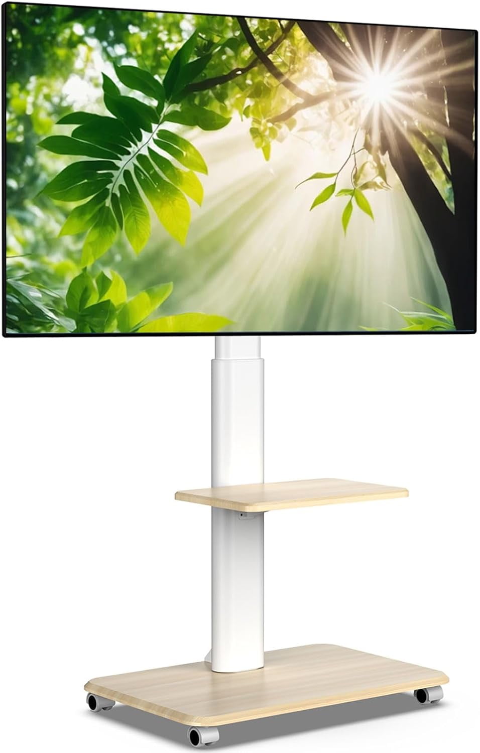 Mobile TV Stand with Wheels for 32-70＂Flat Screen TVs,Universal Rolling ...