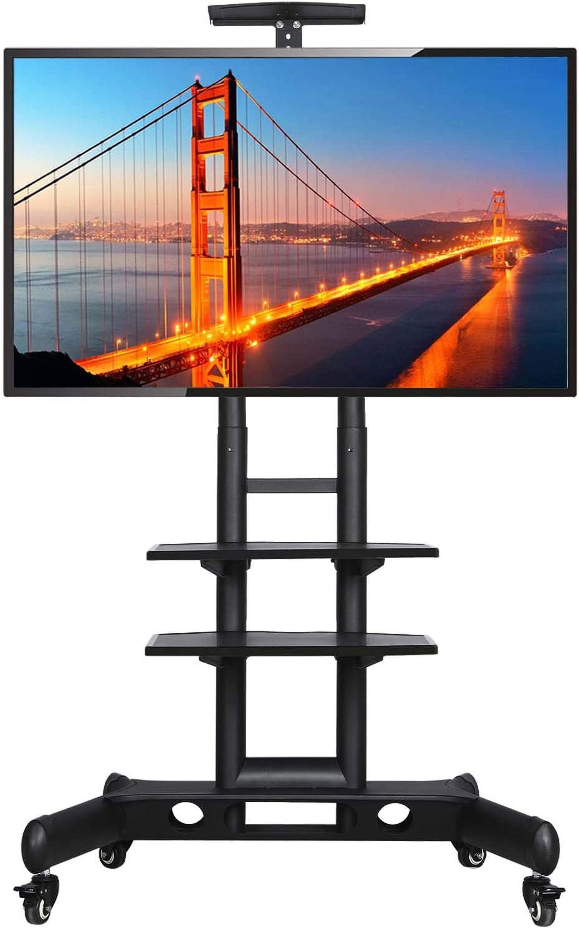 Mobile TV Stand with Wheels, Adjustable Rolling TV Cart for 32 to 75 ...