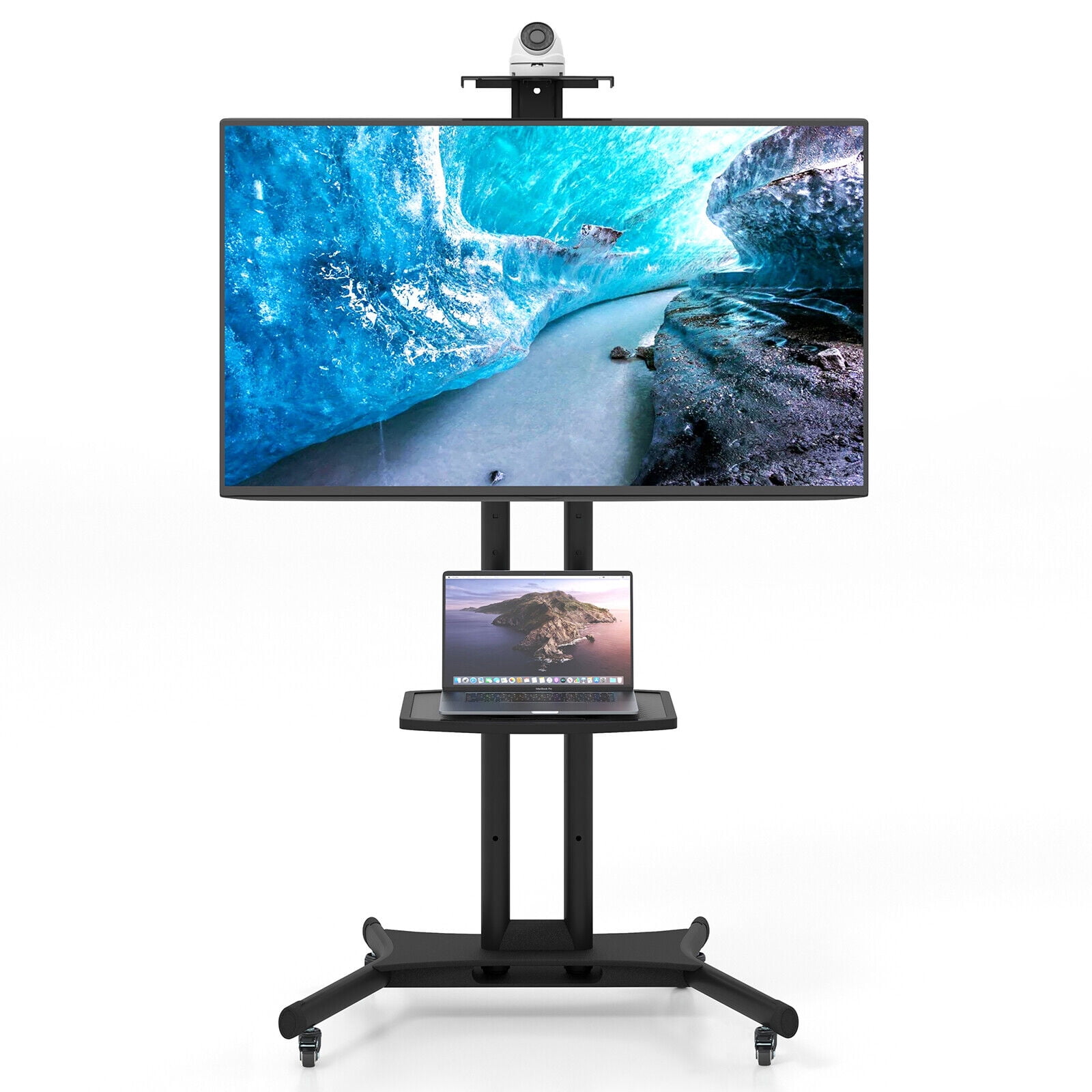 Mobile TV Stand for 32"-85" LCD LED Flat Screen TVs up to 132 lbs w ...