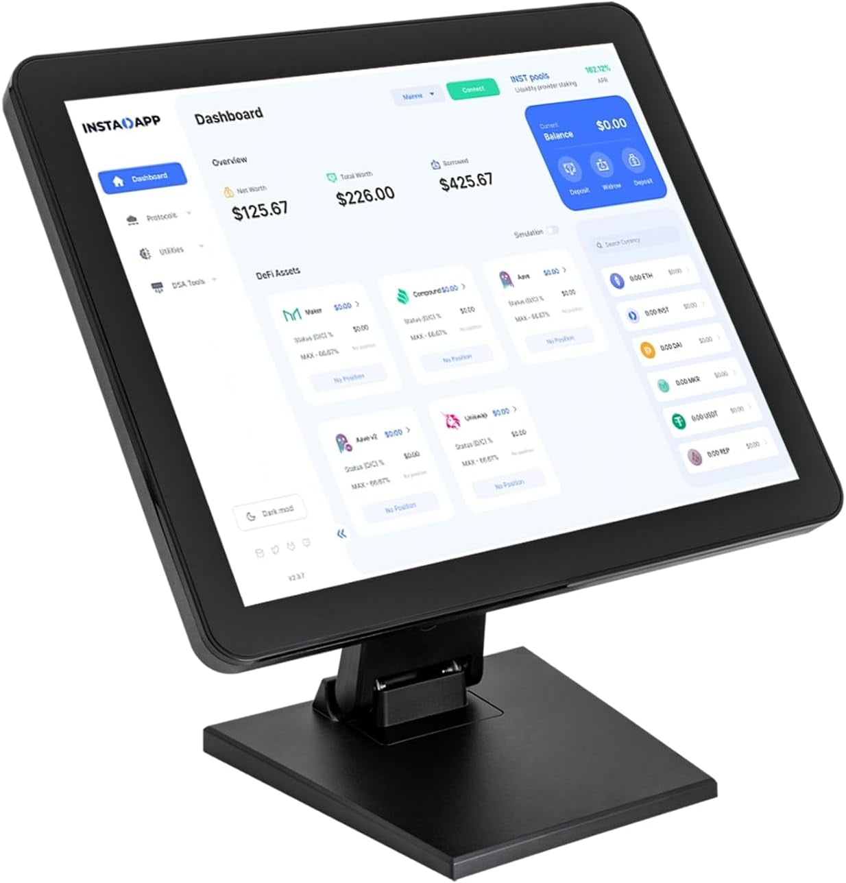 Mobile Tablet POS Cash Register Monitor for Small Business Restaurant ...