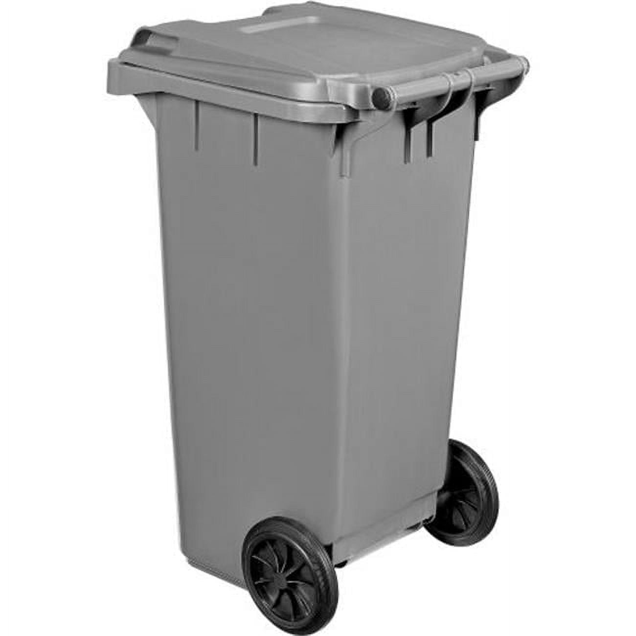 Mobile Trash Container with Lid, 32 gal - Gray - Walmart.com
