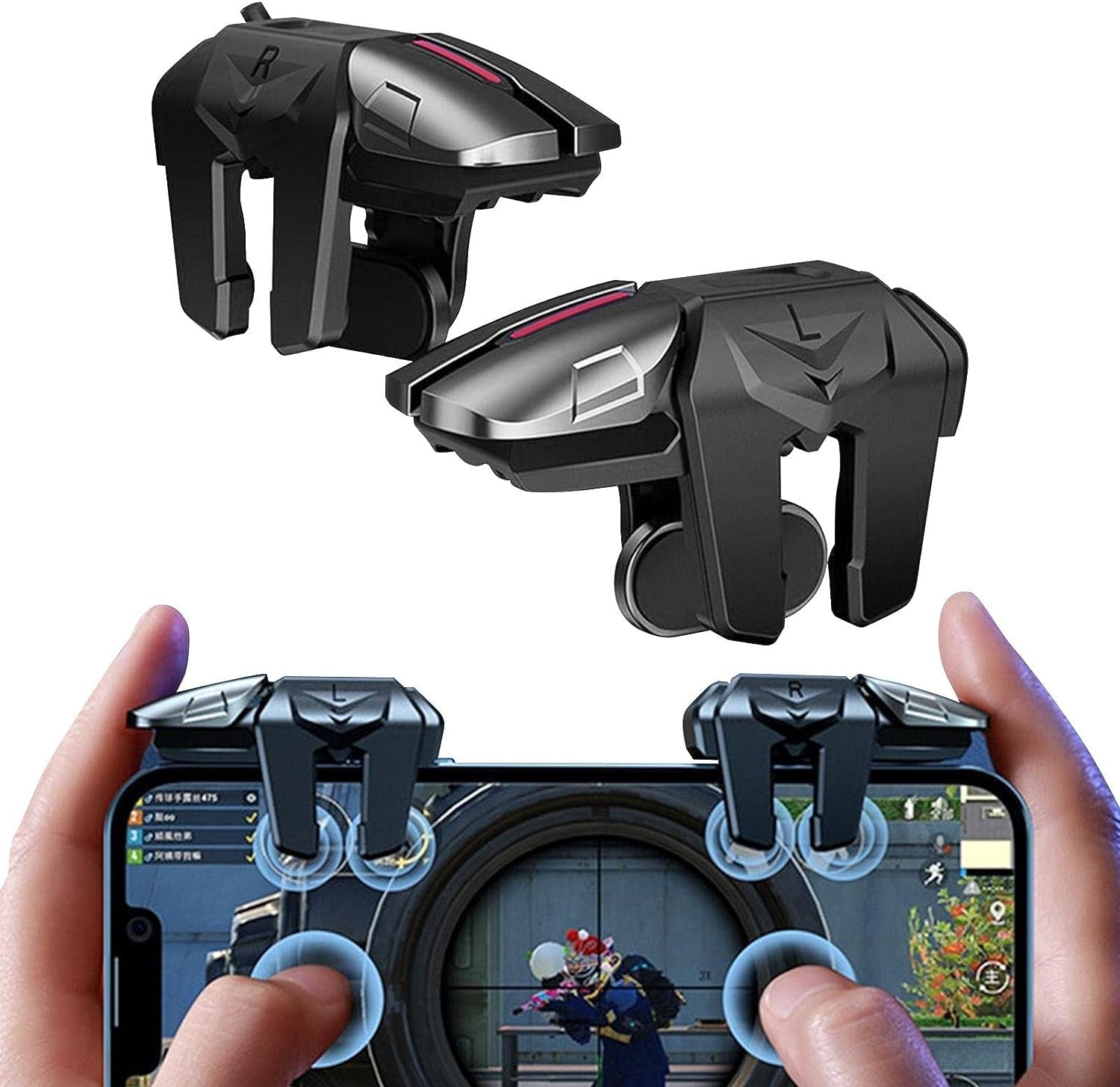 Mobile Triggers, New Model Mobile Game Controller Trigger, Joystick Gamepad Compatible, Game ...