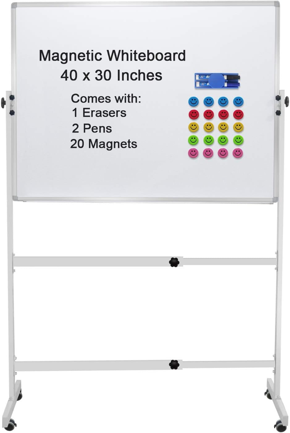 Mobile Whiteboard with Stand, Portable Magnetic Dry Erase Board with ...