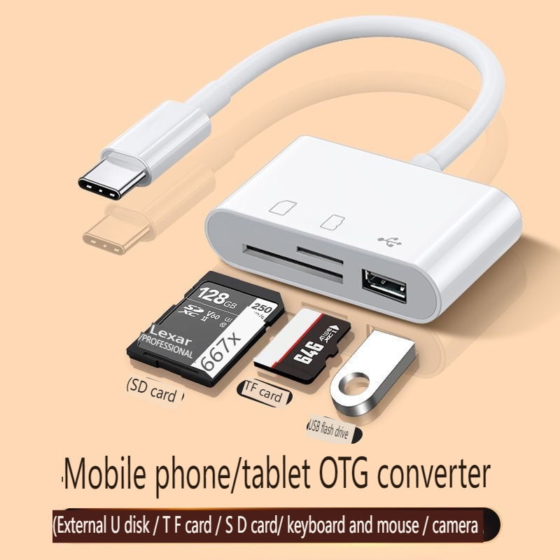 Mobile card reader, Android TypeC universal mouse keyboard USB splitter ...