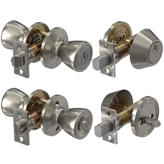 Mobile home door lock with deadbolt – set of 2 exterior front door ...