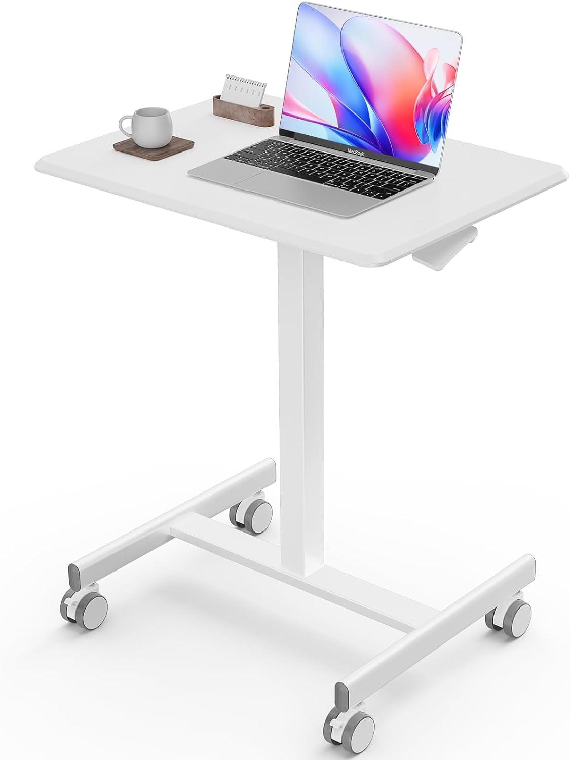 Mobile small fixed office desk - sitting upright office desk, portable ...