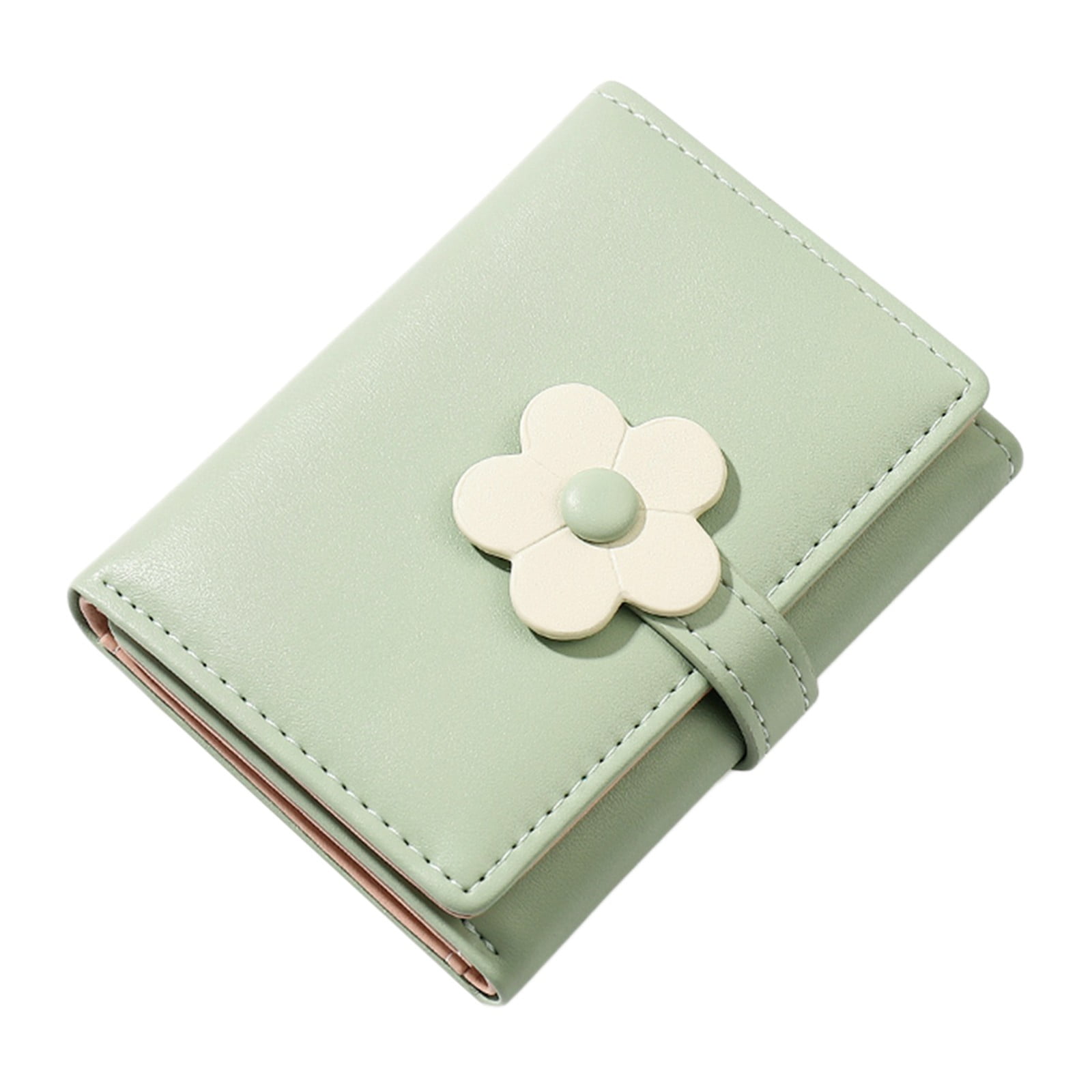 Mobile wallets Ladies Simple And Cute Flower Student Wallet Short Three ...