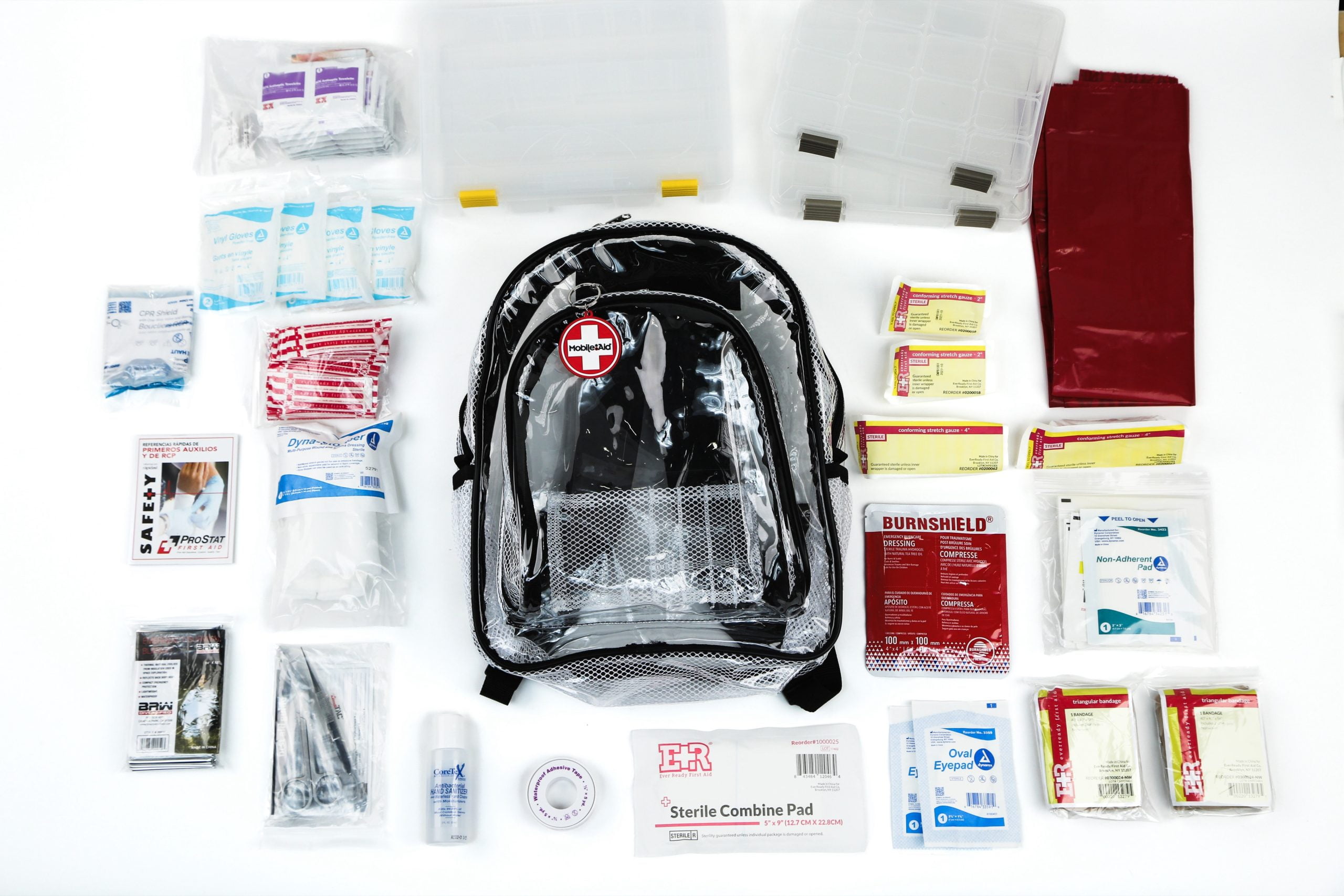MobileAid® Clear-View™ 25-Person Trauma First Aid Backpack Kit ...